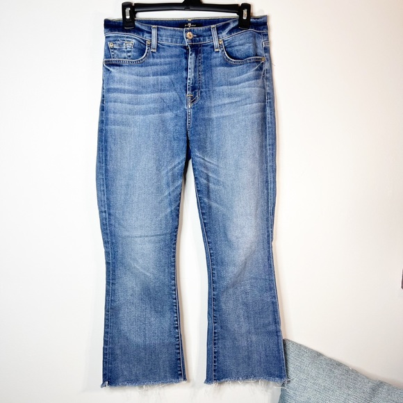 7 For All Mankind | Jeans | 7 Fam Cropped Flare Jeans Sz 29 | Poshmark